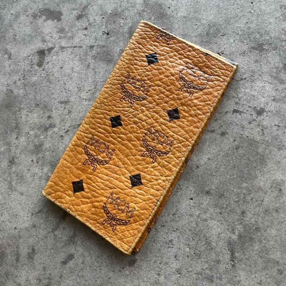 Mcm Designer Luxury Brand Tan Leather Monogram Print … - Gem